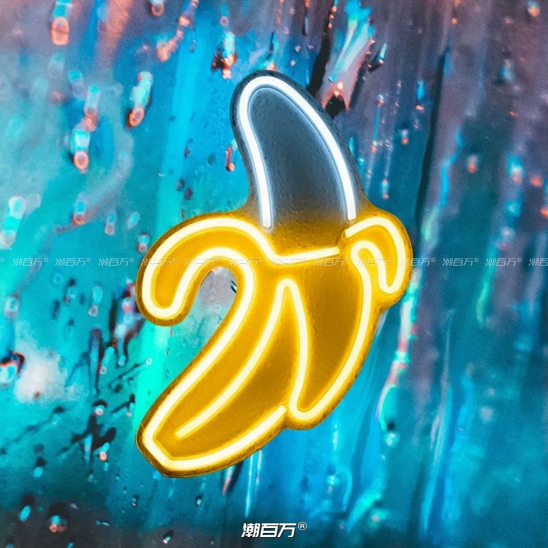 Cover Neon Light Electric Scratch Retro Body Banana Car Sticker ...
