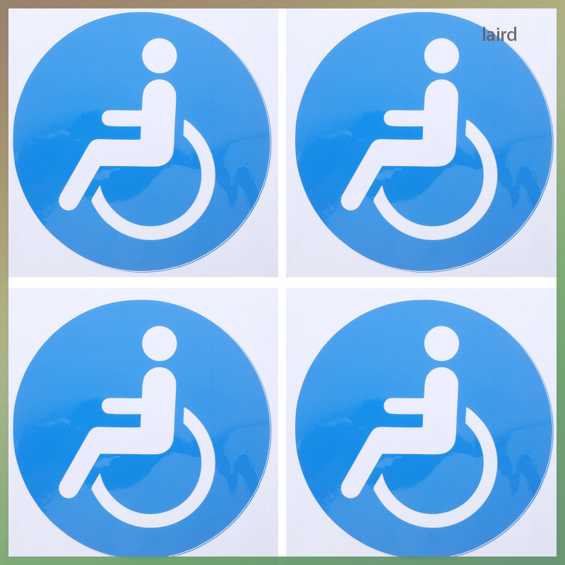 Wheelchair Sign 4 Pcs Stickers for Cars Adhesive Disabled Self Parking ...