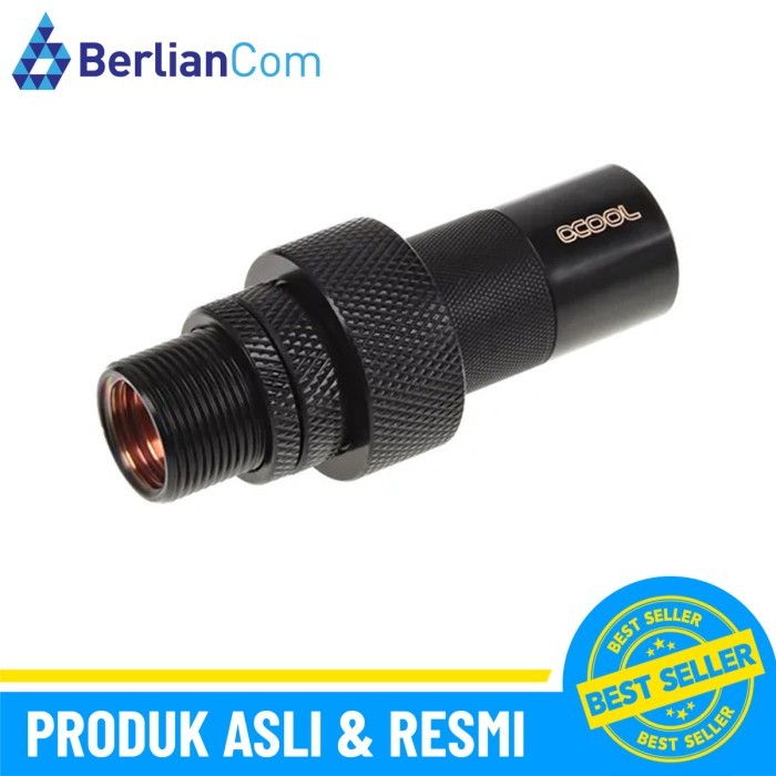 Alphacool HF Quick Release Connector Kit With Bulkhead G1/4 FF Deep Black (Brass Material) Quick ...