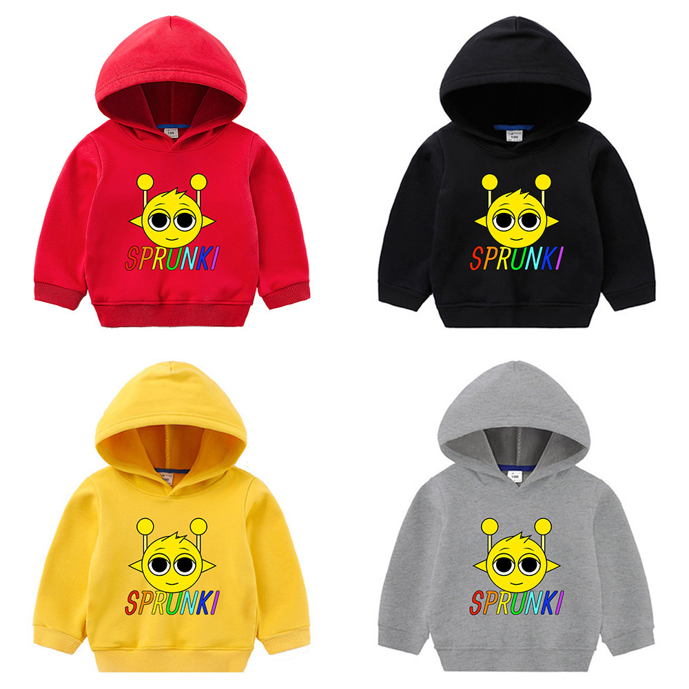 Mingyuan Sprunki Happy Simon Yellow Head Children's Hoodie Kids Simple ...