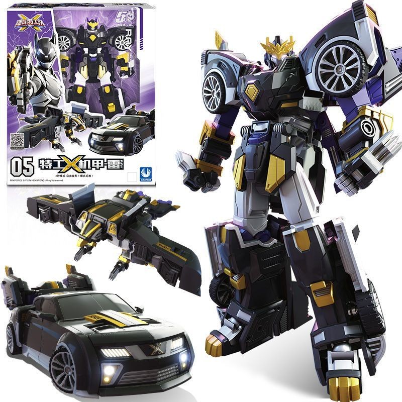 Genuine Mini Agent Team X Thunder Mecha Car Transformation Robot Toy ...