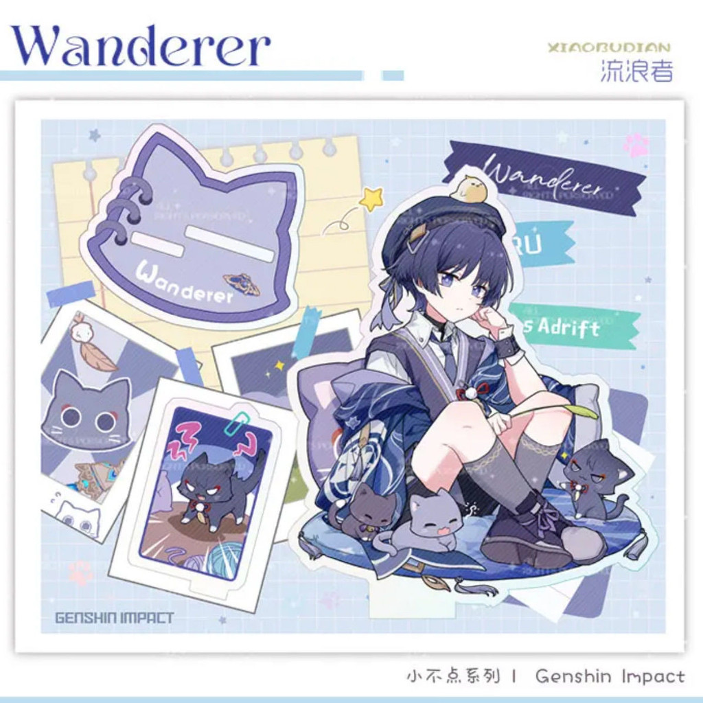 Wanderer Acrylic Stand Yuanshen Figure Display Anime Goods Collection ...