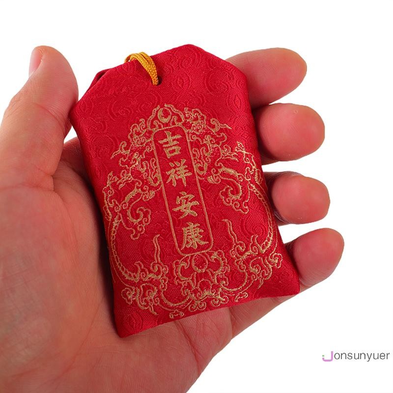 [Jonsunyuer] 2025 Tai Sui Amulet Lucky Bag Feng Shui Prayer Gold Card ...
