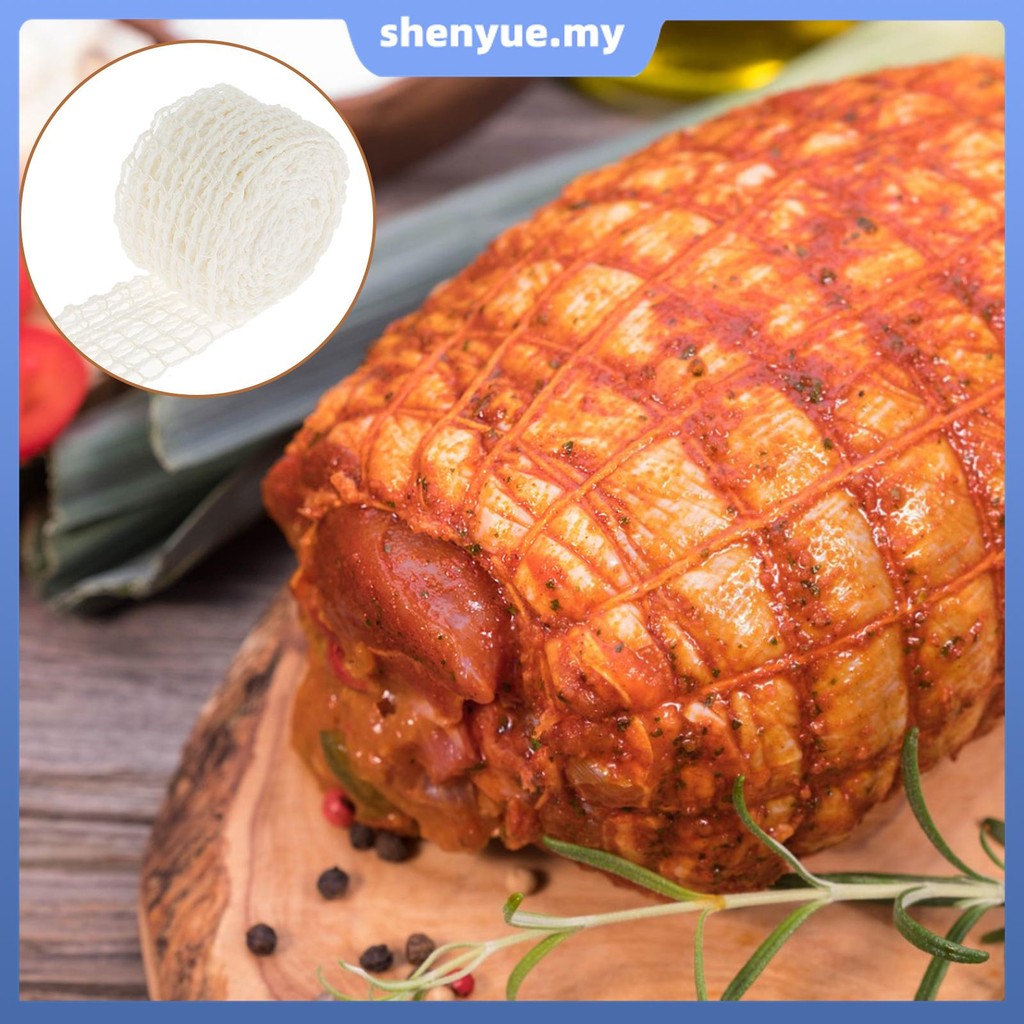 10m Elastic White Butcher Meat Netting 18 Holes for Ham Poultry Cooking ...