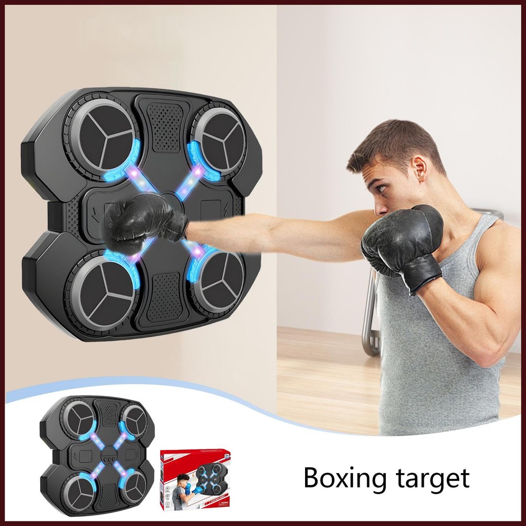 Boxing Trainer Wall Mounted Punching Machine with Gloves Smart Music ...