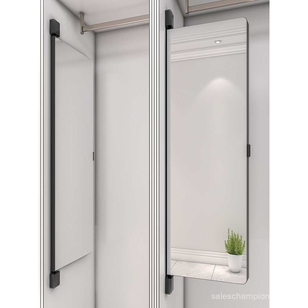 Wardrobe Mirror Rotating Dressing Mirror Full Body Fitting Folding Flat ...