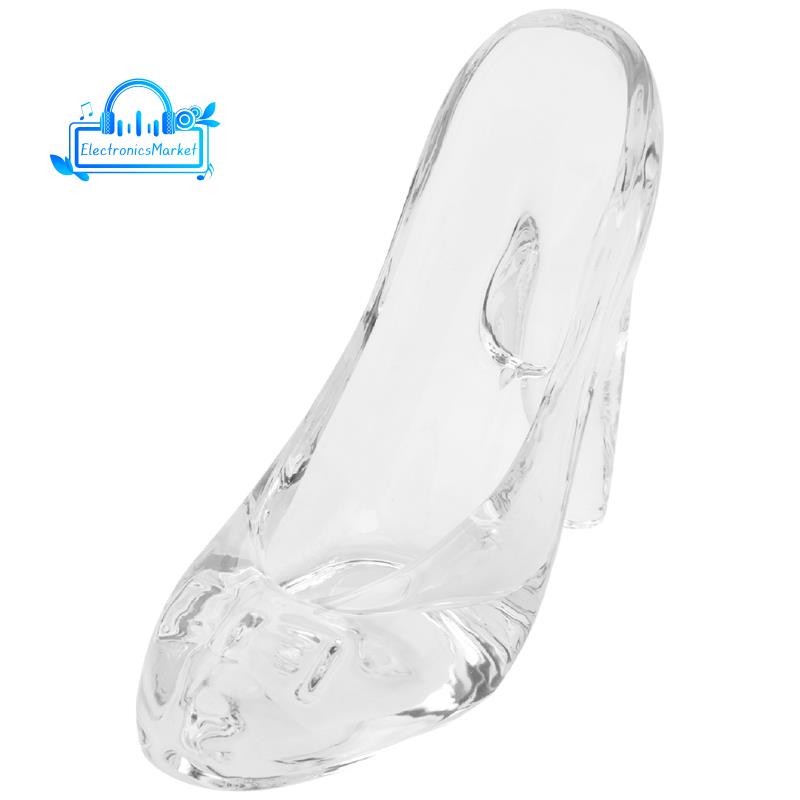 Crystal Shoes Glass Birthday Gift Home Decor High-Heeled Shoes Wedding ...
