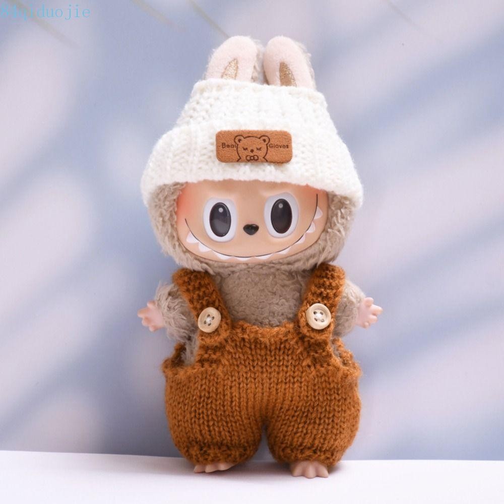 QIDUOJIE Labubu Plush Doll Outfit, Handmade Dress Up Labubu Time ...