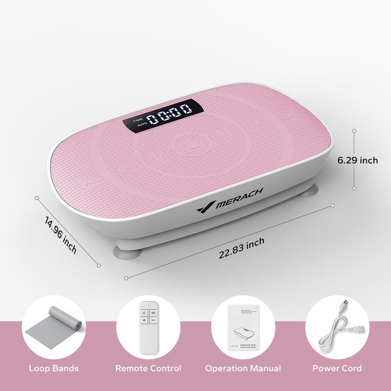 MERACH Vibration Plate Exercise Machine, Lymphatic Drainage Machine ...