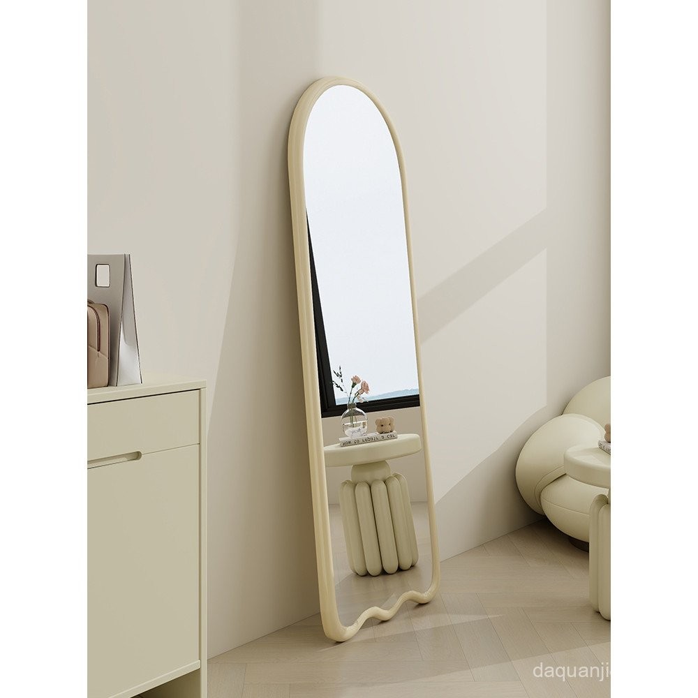 French Cream Style Full-Body Mirror Arch B & B Floor Mirror Household ...