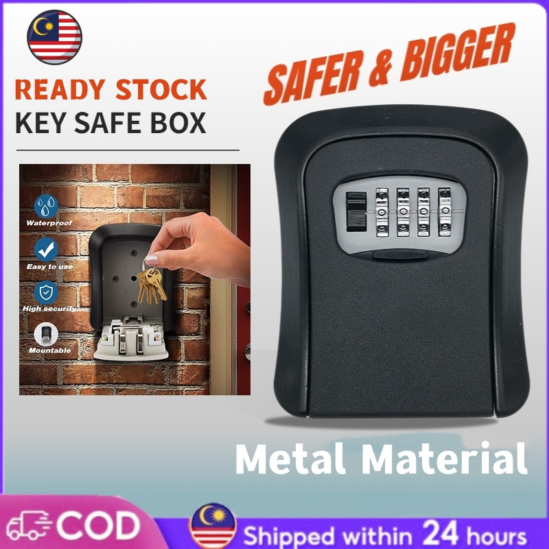 【READY STOCK】Wall Mount Key Safe Box Numbering Lock Key Storage Lock ...