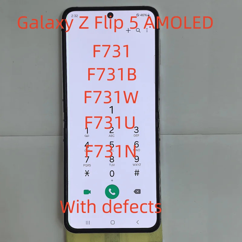 6.7" Zflip5 Super AMOLED Display Touch Screen For Samsung Galaxy Z Flip ...