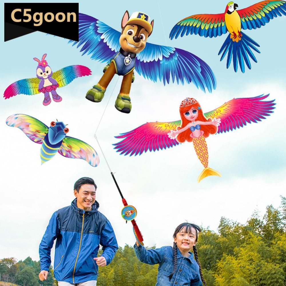 C5GOON 35cm Mini Cute Kite With 30 Meters Kite Line Butterfly Goldfish ...