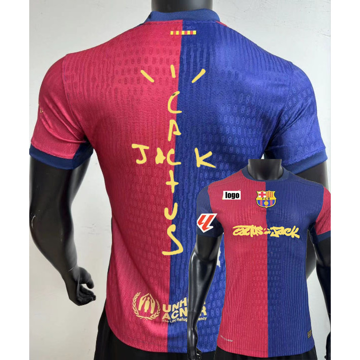 24 25 Barcelona Barca Travis Scott player Issue LAMINE YAMAL PEDRI ...