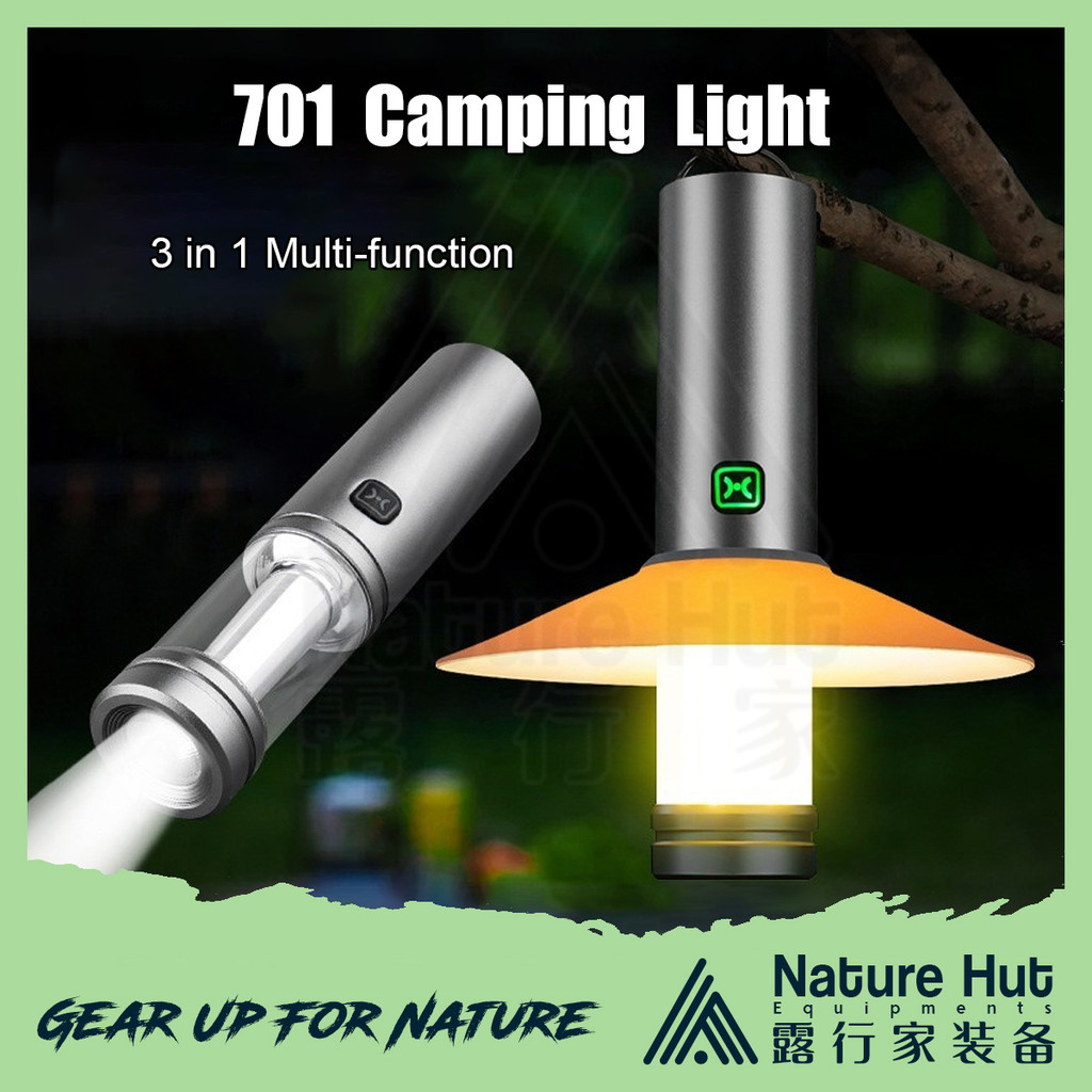 Portable 701 Camping Light LED Rechargeable Lamp 3 in 1 Multi-function ...