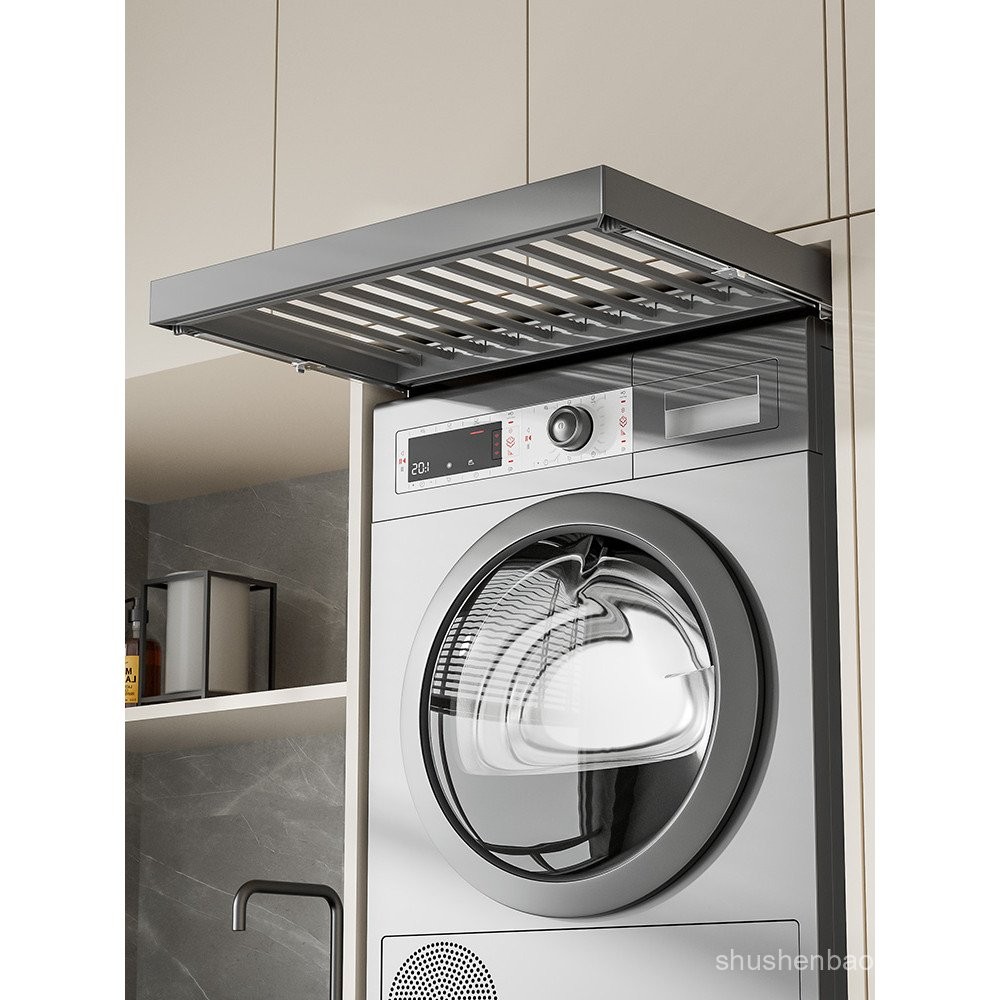 Above Washing Machine Clothes Rod Dryer Balcony Invisible Hidden ...