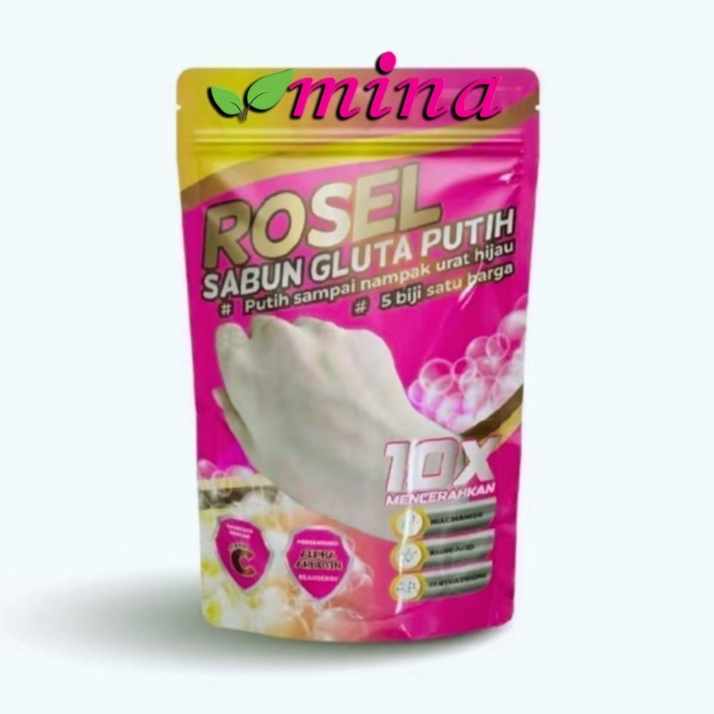 ROSEL Sabun Gluta Putih 5s Bar Soap Body Sabun Badan Vitamin C 250gm ...
