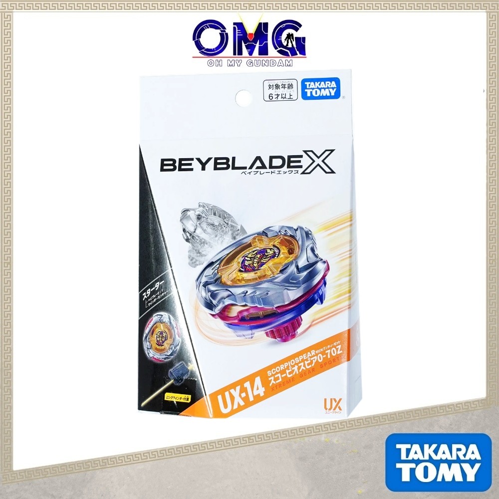 Takara Tomy Beyblade X UX-14 Starter Scorpio Spear 0-70Z 958499 UX14 ...