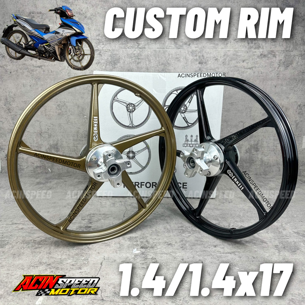 G500 CUSTOM HUB RIM 1.4/1.4x17 Y15ZR Y16ZR/Y15 5 Batang Custom Rim Hub ...