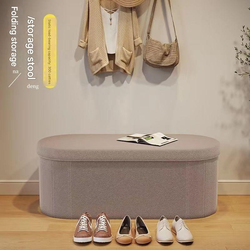 Storage stool storage box two-in-one seatable home foldable bedroom ...