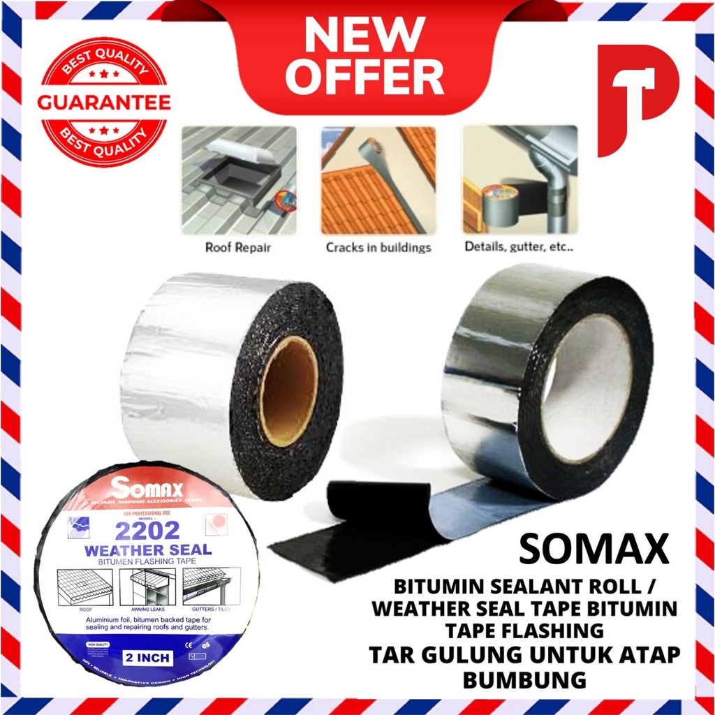Bitumen Adhesive Flashing Waterproof Tape (2Inch-12Inch x 10Meter ...