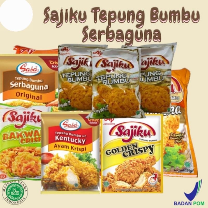 Sajiku Tepung serbaguna Berbagai Varian Rasa | Shopee Malaysia