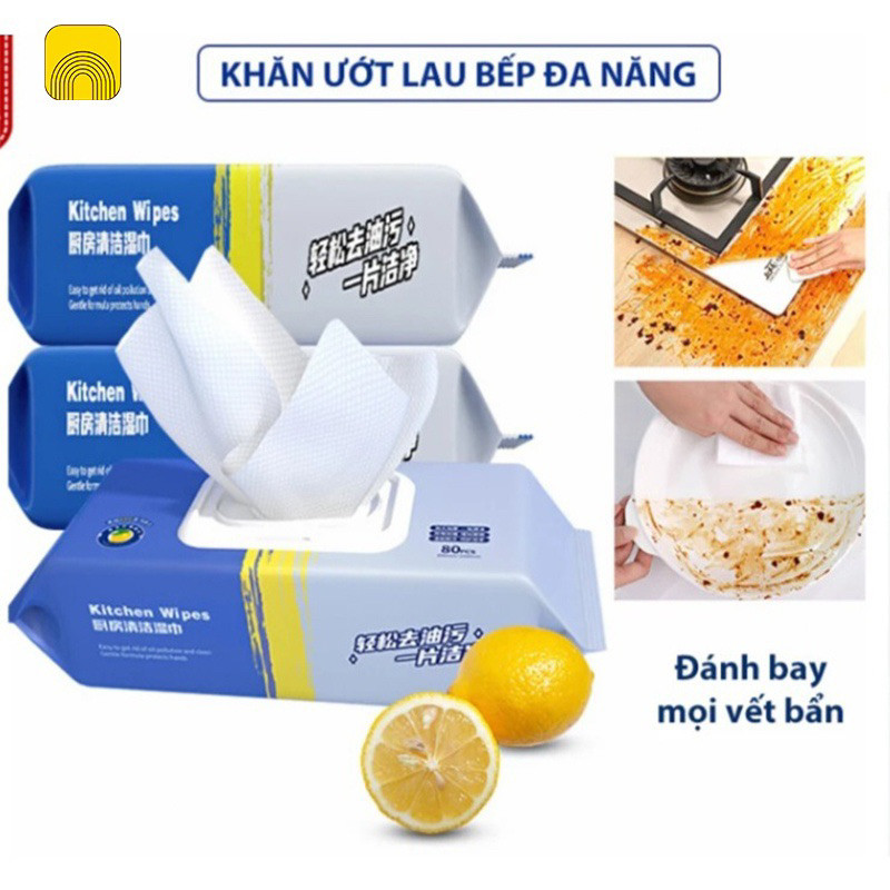 Multipurpose Kitchen Wet Tissue 80 Sheets - Soft, Friendly, Skin-Safe ...