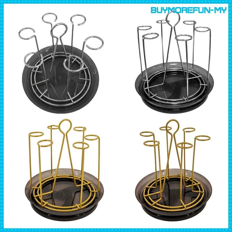 [BuymorefunMY] Cup Drying Stand Cup Drain Rack with Drain Tray Teacup ...