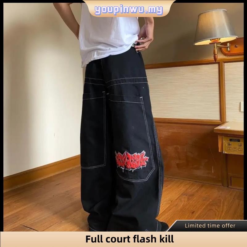 Wexwear Trendy Brand Vintage Baggy Jeans shorts Men Harajuku Streetwear ...