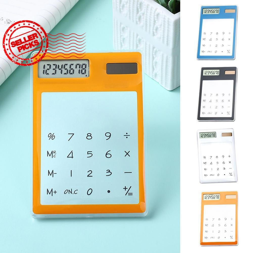 8-digit Display Mini Calculator Transparent Solar Calculator For ...