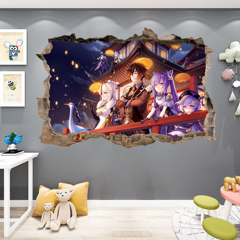 Yuanshen Self-Adhesive Poster Anime Wall Sticker Wallpaper Two ...