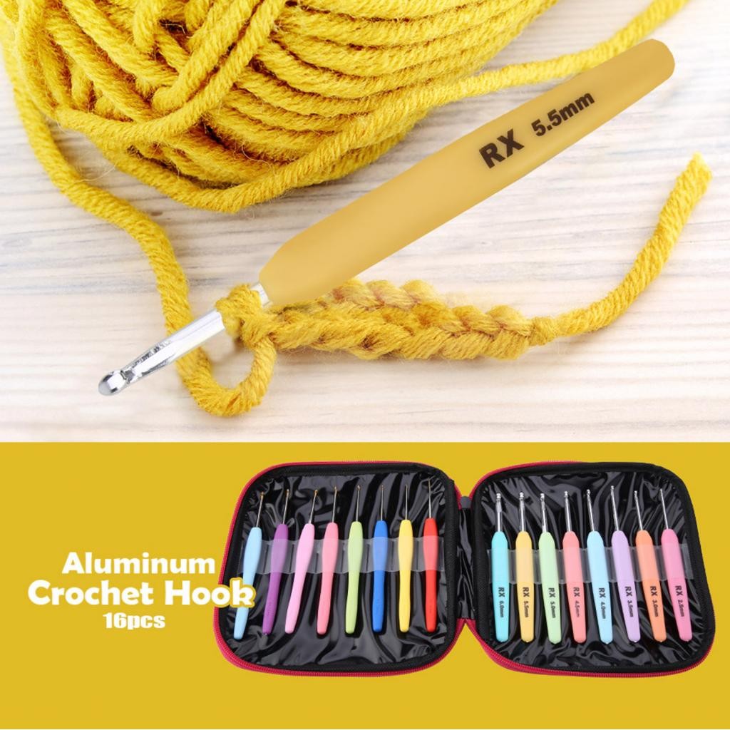 Hanhan1 Crochet Hook Kit Durable Easy to Use Safe Hooks Thin Line for ...