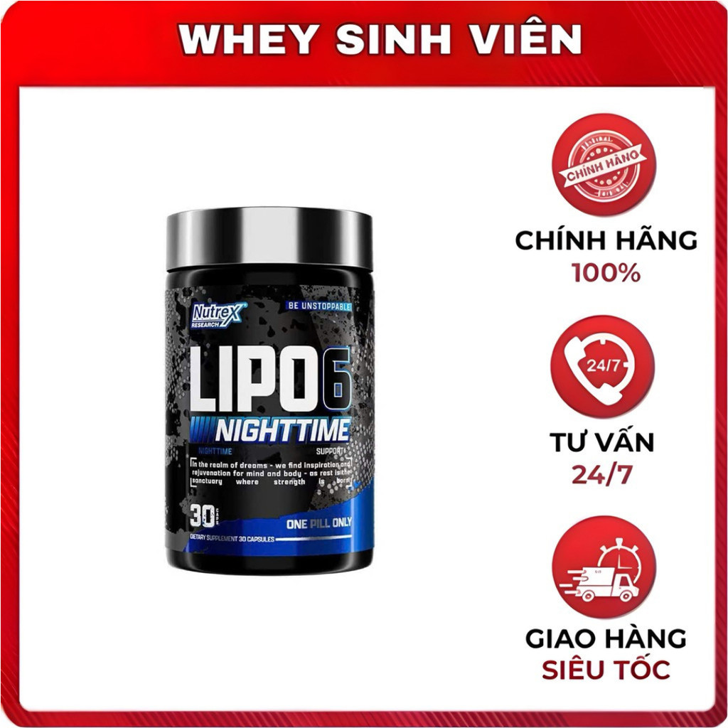 Nutrex Lipo6 Nighttime pills - One pill only [30 pills] at Hai Phong ...