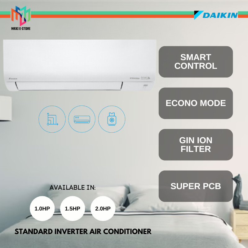 Daikin FTKF25C FTKF35C FTKF50C Standard Inverter Air Conditioner FTKF R32 1.0HP 1.5HP 2.0HP ...