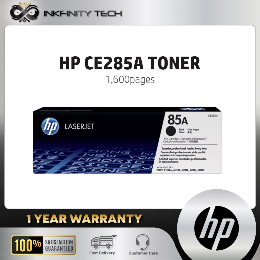 HP CE285A 285A 85A Original Laserjet Mono Toner Cartridge / 1.6k Pages ...