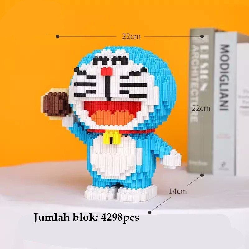 Nano Block Toy Doraemon Dorayaki Medium Bricks Educational Toy Building ...