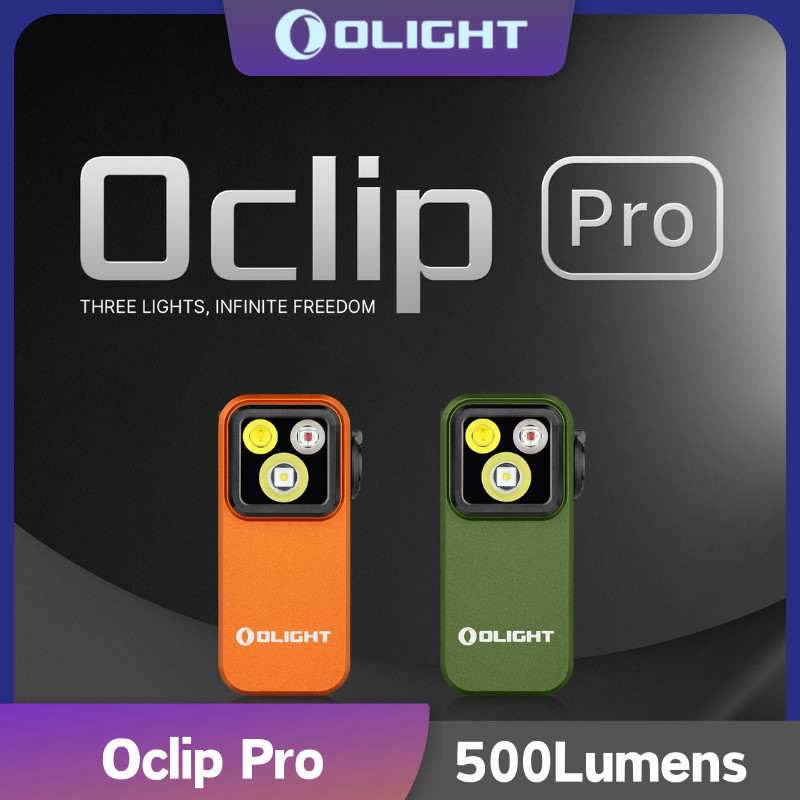 OLIGHT Oclip Pro EDC Flashlight Clip-on Light, Rechargeable Flashlights ...