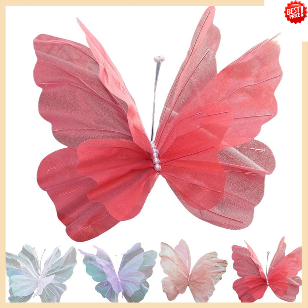 High Quality 3D Artificial Butterfly Gauze Fake Butterfly Landing ...