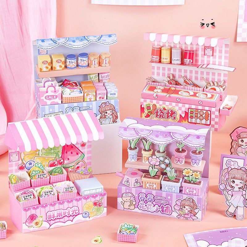 Diy Shop Handmade Material Package 3D 3D Shop Puzzle Scene Quiet Book ...