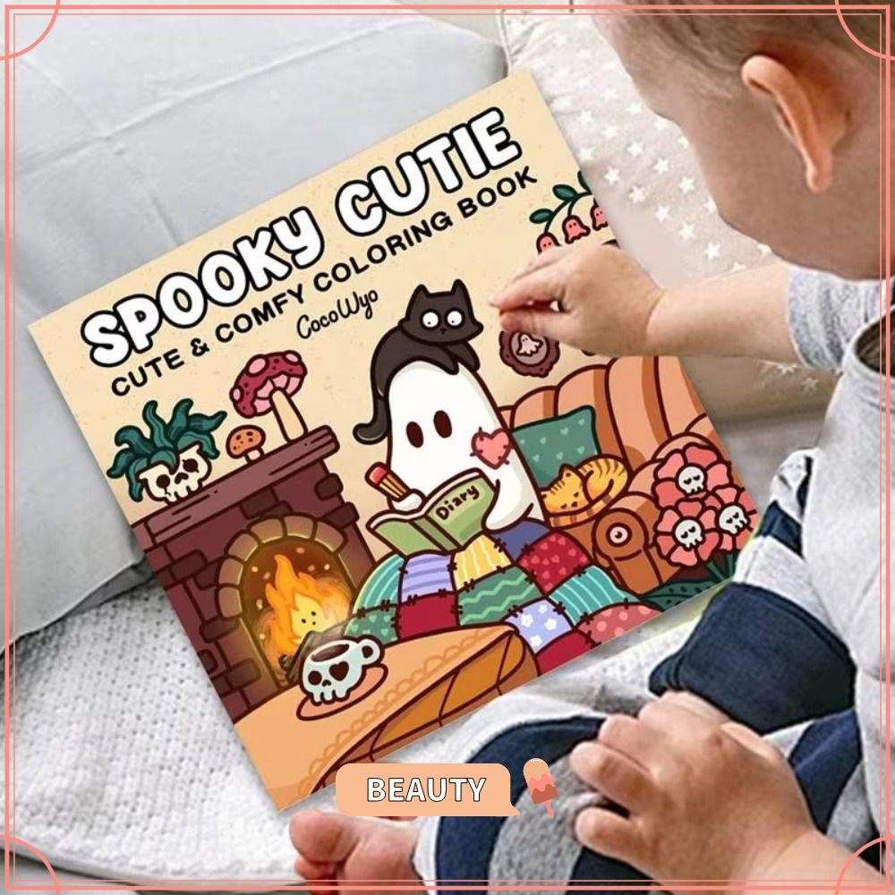 BEAUTYONE Coloring Book, In Cozy Moments For Relaxation Spooky Cutie ...