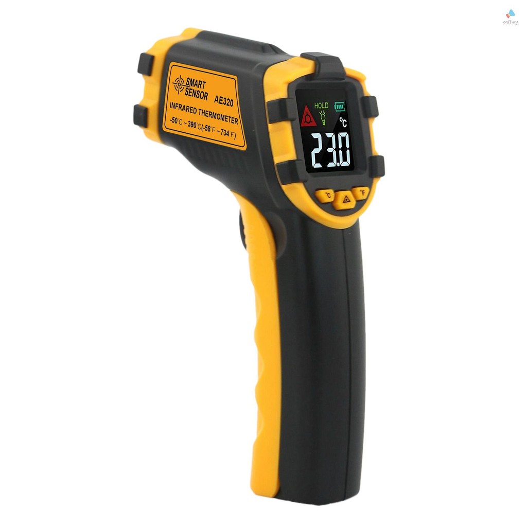 SMART SENSOR -50～390℃ 12:1 Mini Portable Handheld Digital Non-contact IR Infrared Thermometer ...