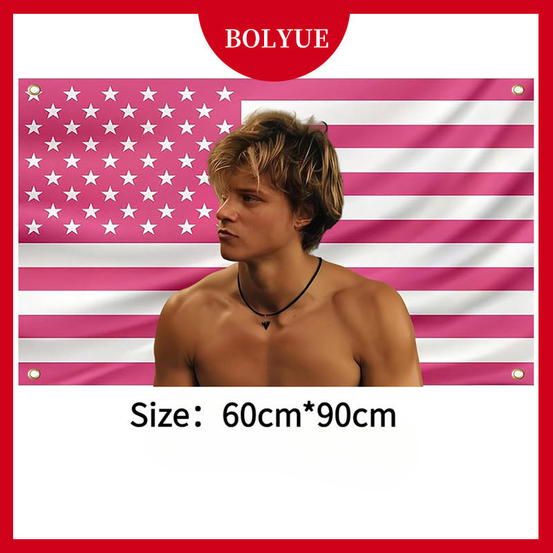 JJ Maybank Banner Pink American Flag USA Flag Rudy Pankow Background ...