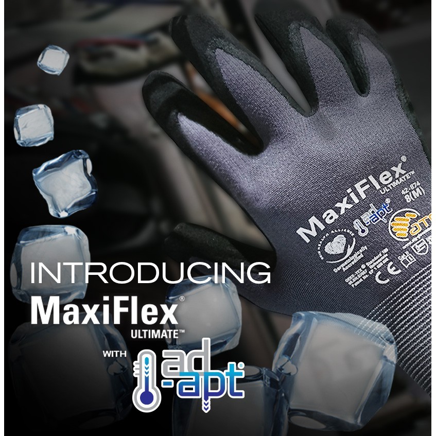 Maxiflex Glove Ultimate Safety With AD-APT- Breathable Gloves Palm ...