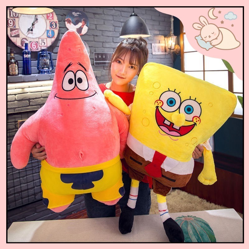Spongebob & Patrick Plush Pillow – Cartoon Toy 35cm/70cm | Stuffed Doll ...
