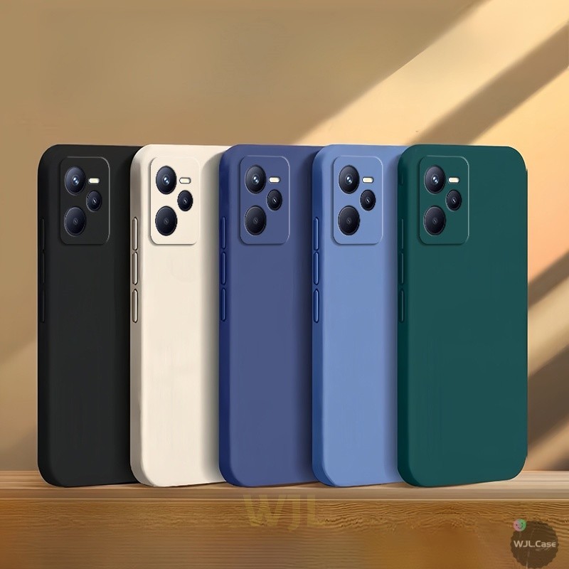 Realme C35 Casing Simple candy color silicone mobile phone soft case YT ...