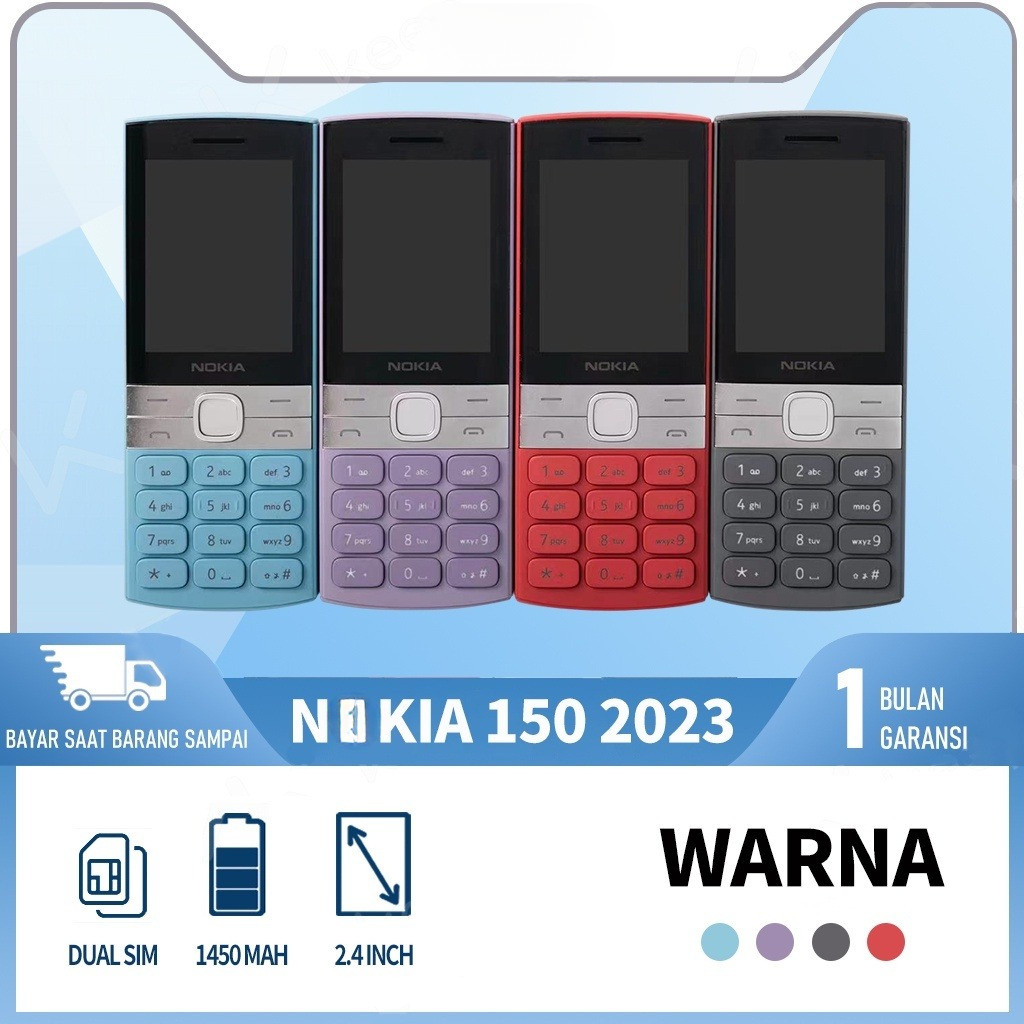 HP New 150, 2023 Dual-SIM Feature Phone with 2.4-Inch Display, Long Battery Life, FM Radio ...