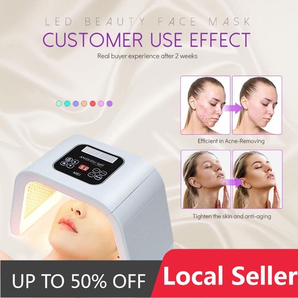 Ready 7 Colors PDT LED Facial Mask Light Therapy Light Skin ...