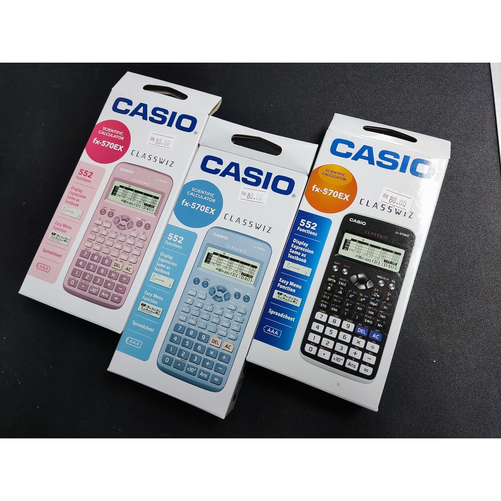 Calculator Casio fx 570ex original pink blue Black | Shopee Malaysia