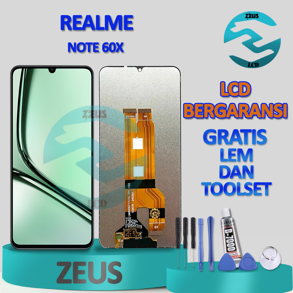 REALME NOTE 60X LCD ORIGINAL FULLSET TOUCHSCREEN FREE TOOLSET + GLUE ...