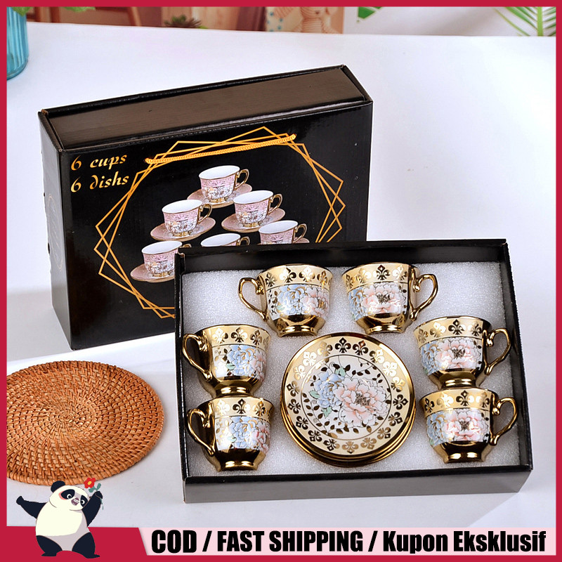 Ceramic Cup Gift Hampers Set 6 in 1/Set of European Ceramic Cups and ...